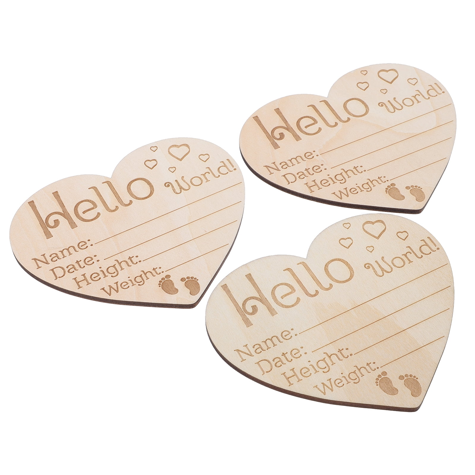 3 Pcs Birth Announcement Sign Baby Name Nursery Signs Gifts Tag Welcome ...