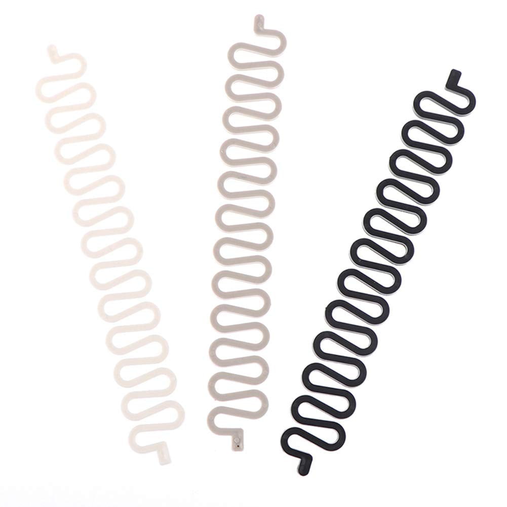 3 Pcs (Black, Gray, White) Female Hair Styling Braid Fish Bone Braid ...