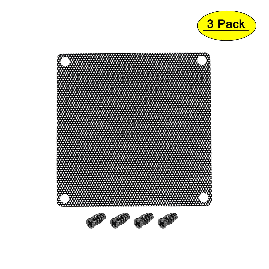 3 Pcs Black PC Fan Dust Filter Plastic Dustproof Computer Case Mesh ...