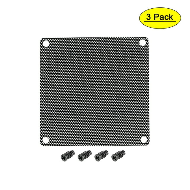 3 Pcs Black PC Fan Dust Filter Plastic Dustproof Computer Case Mesh ...