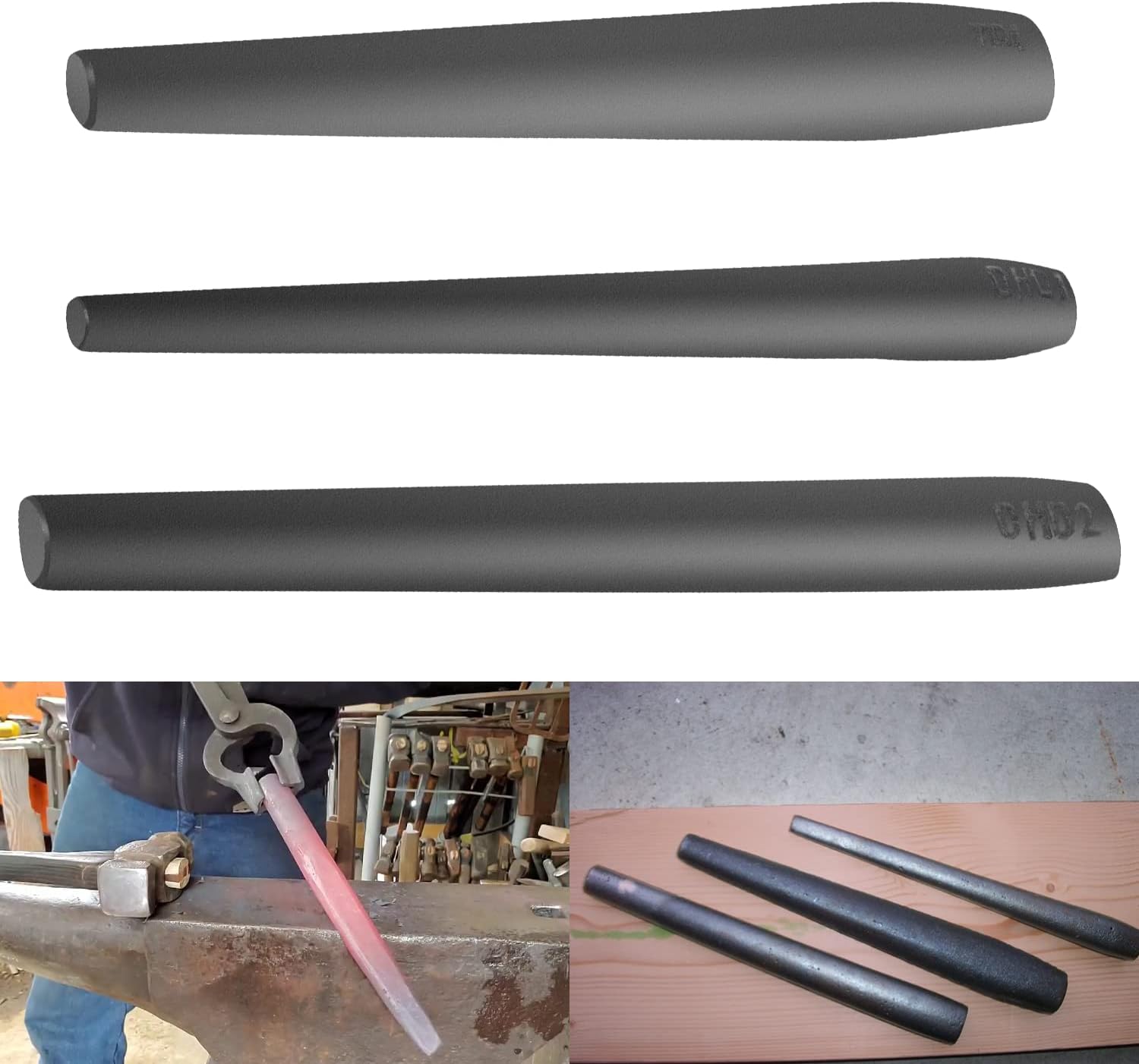 3 Pcs Blacksmith Drifts Kit Large Hammer Tomahawk Mouse Ax Drifts ...