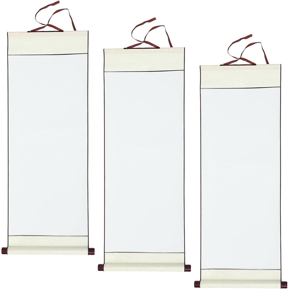 3 Pcs Blank Scroll Paper Graph Painting Parchment Drawing White ...