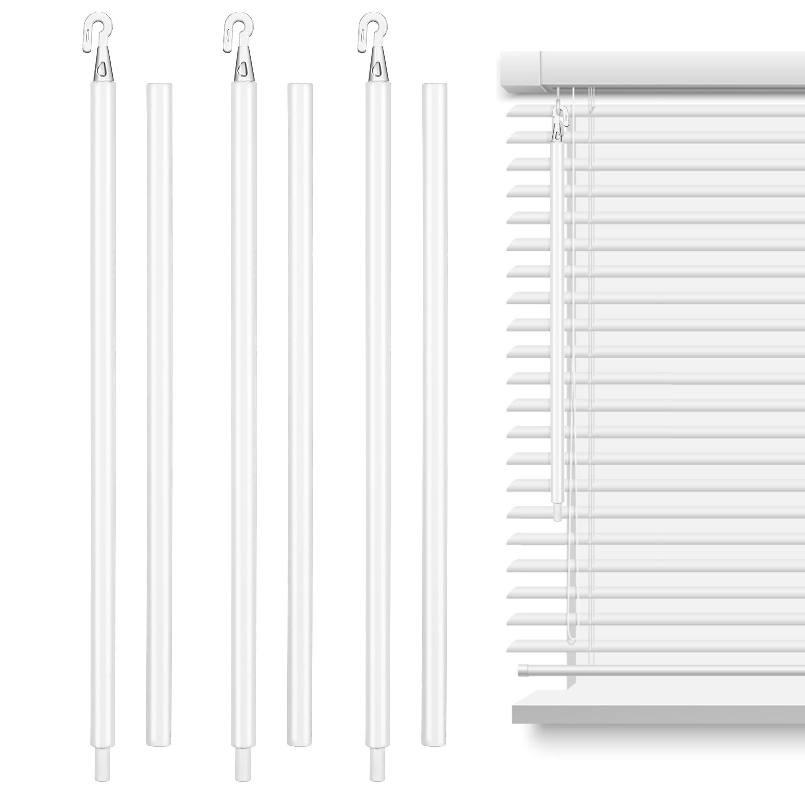 3 Pcs Blind Rod Stick Blinds Window Shutters Blinder for Replacement ...