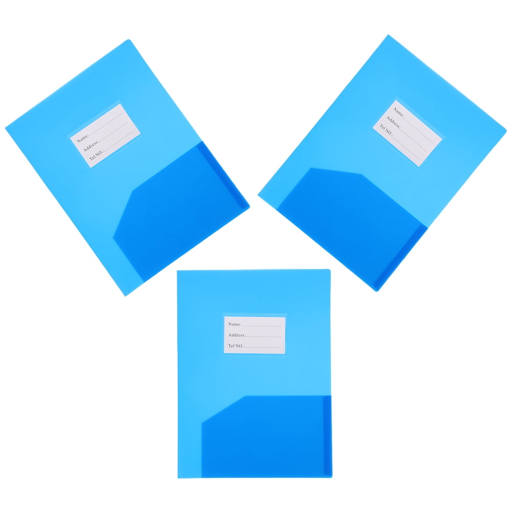 3 Pcs Book Binding School Folders Plastic File Document Office ...