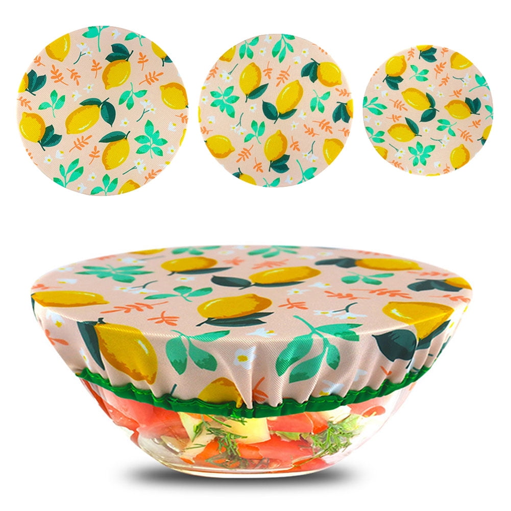 3 Pcs Bowl Covers Reusable,Fabric Stretch Food Covers,Elastic Bowl ...