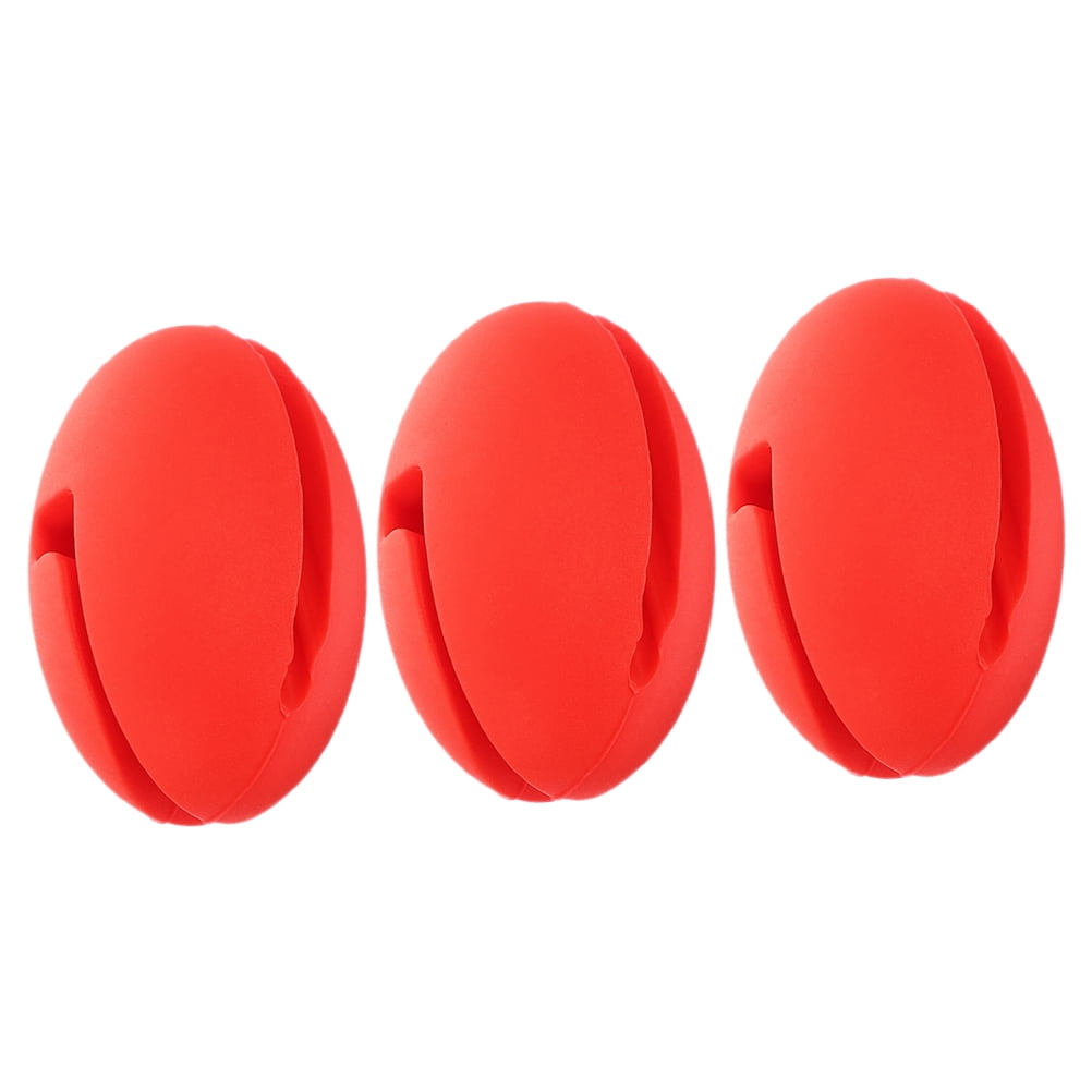 3 Pcs Bracket Clip Pot Clips for Thermometer Fried Milk Red Silica Gel ...