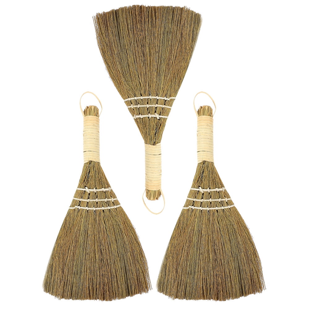 3 Pcs Broom Desk Cleaning for Home Kitchen Small Whisk Straw Miscanthus ...