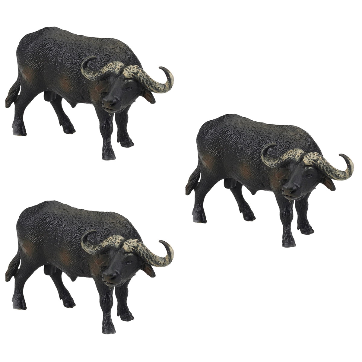 3 Pcs Buffalo Animals Figure African Buffalo Figurine Child 15*5cm ...