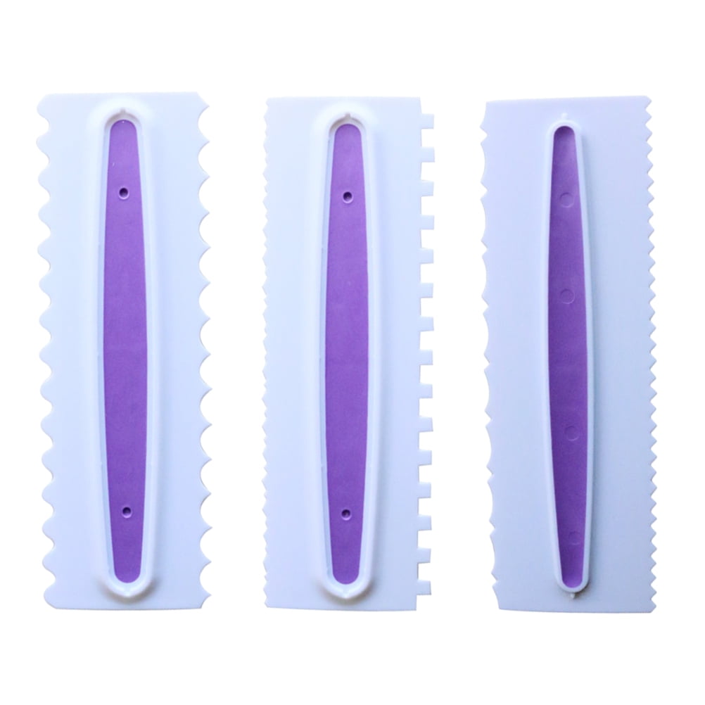 3 Pcs Cake Smoother Scraper Icing Comb Pastry Buttercream Spatulas ...