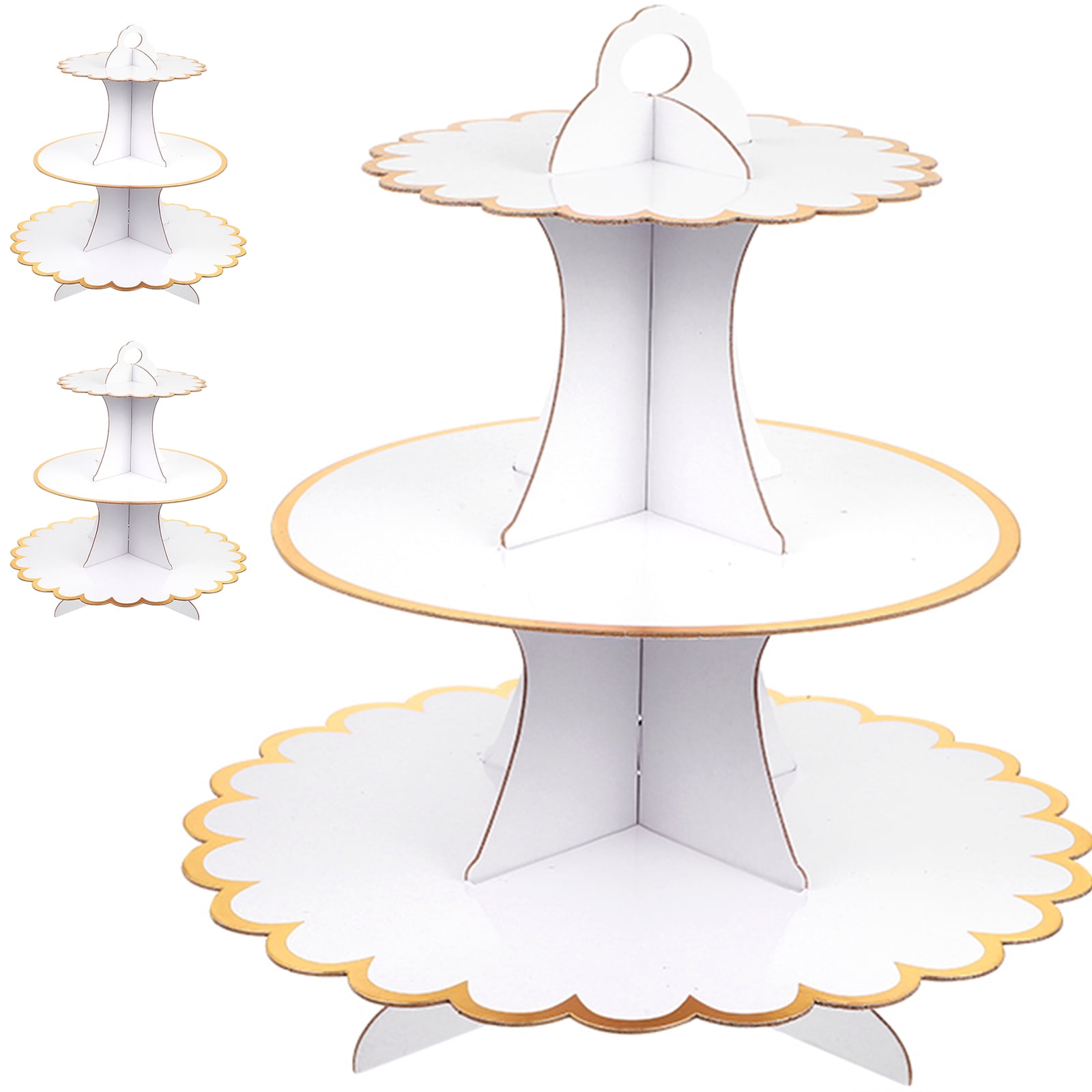 3 Pcs Cake Stand Muffins Stands Afternoon Tea Tier Paper Cups Holder ...