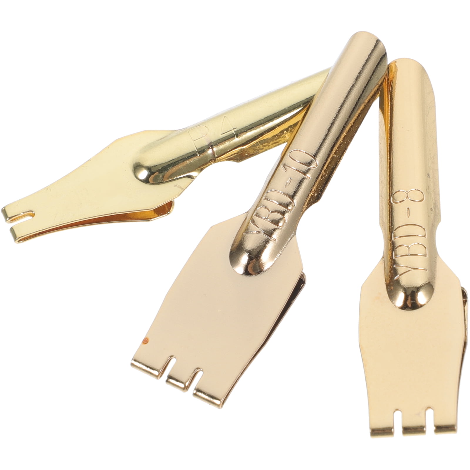 GOOHOCHY Calligraphy Fountain Pen Nibs Golden Copper 3Pcs 1.5X0.4X0.1In ...