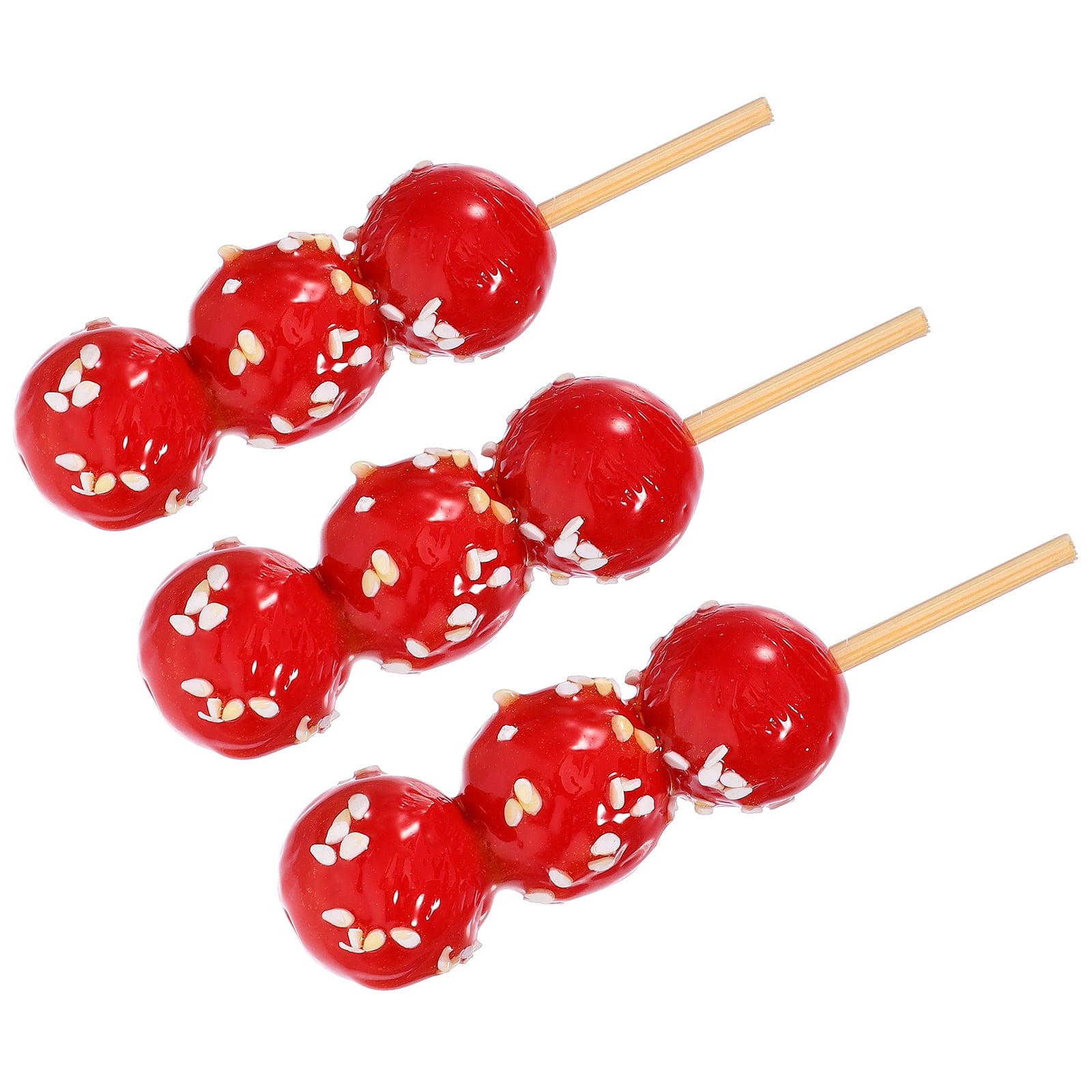 3 Pcs Candied Haws Model Doll House Food Kitchen Pretend Play Dessert ...