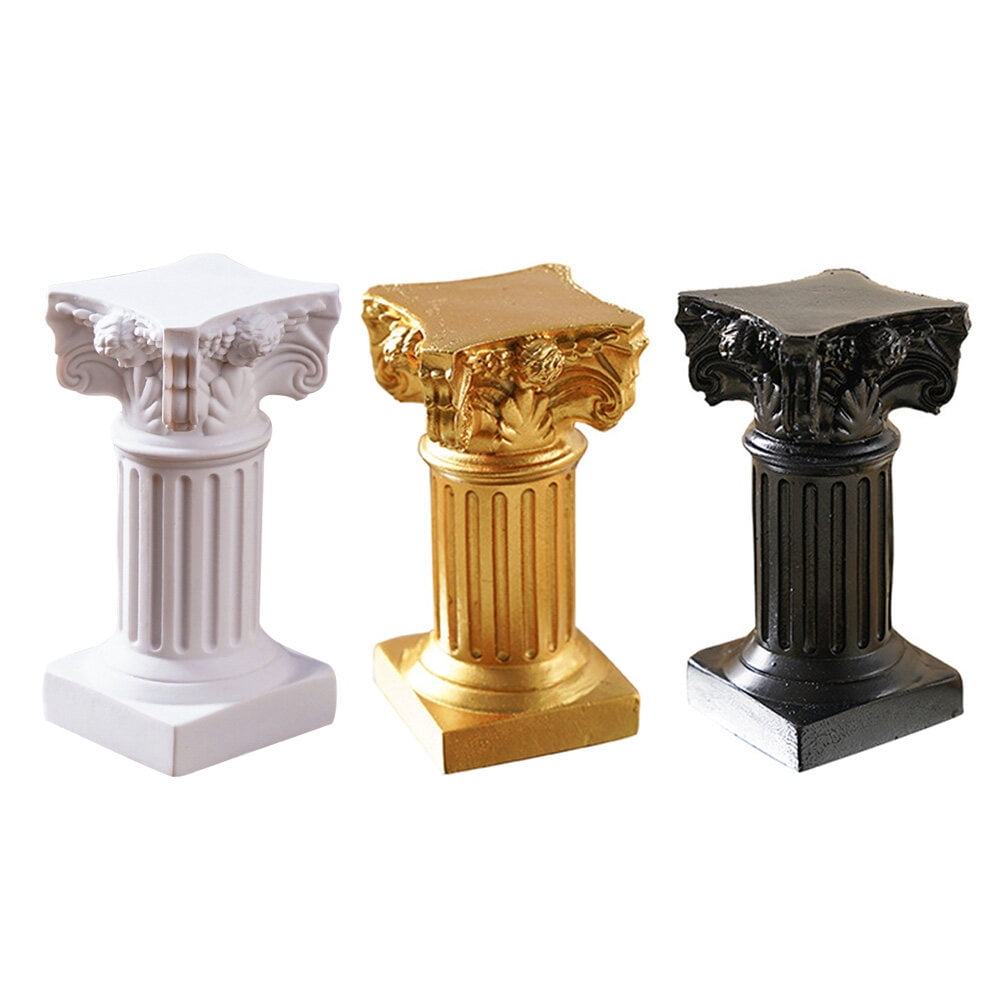 3 Pcs Candle Decorative Roman Column Decoration Delicate Holder Pillar ...
