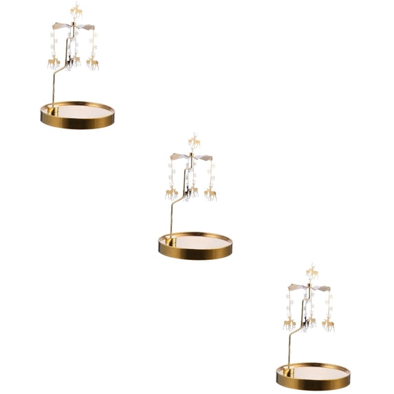 3 Pcs Candle Spinner Topper Amethyst Candlestick Revolving Lantern ...