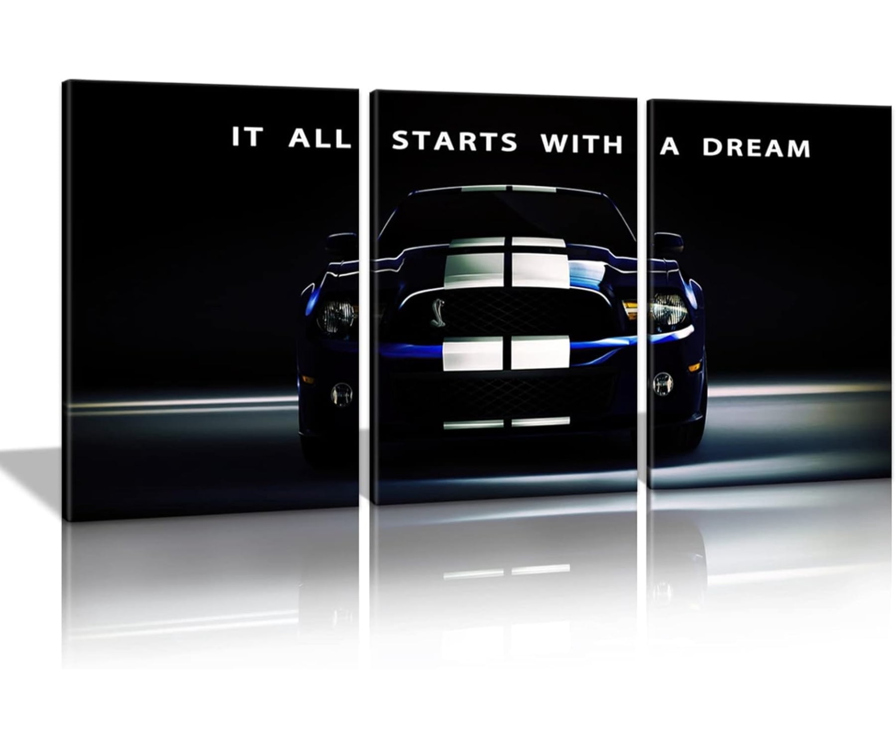 3 Pcs Canvas Painting Wall Art, The True Saying Execution Motivational ...