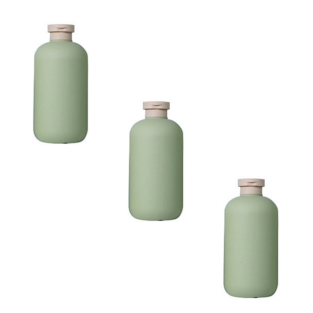 3 Pcs Cap Shampoo Bottles Green Bathroom Bottled Shower Gel Miss Travel ...