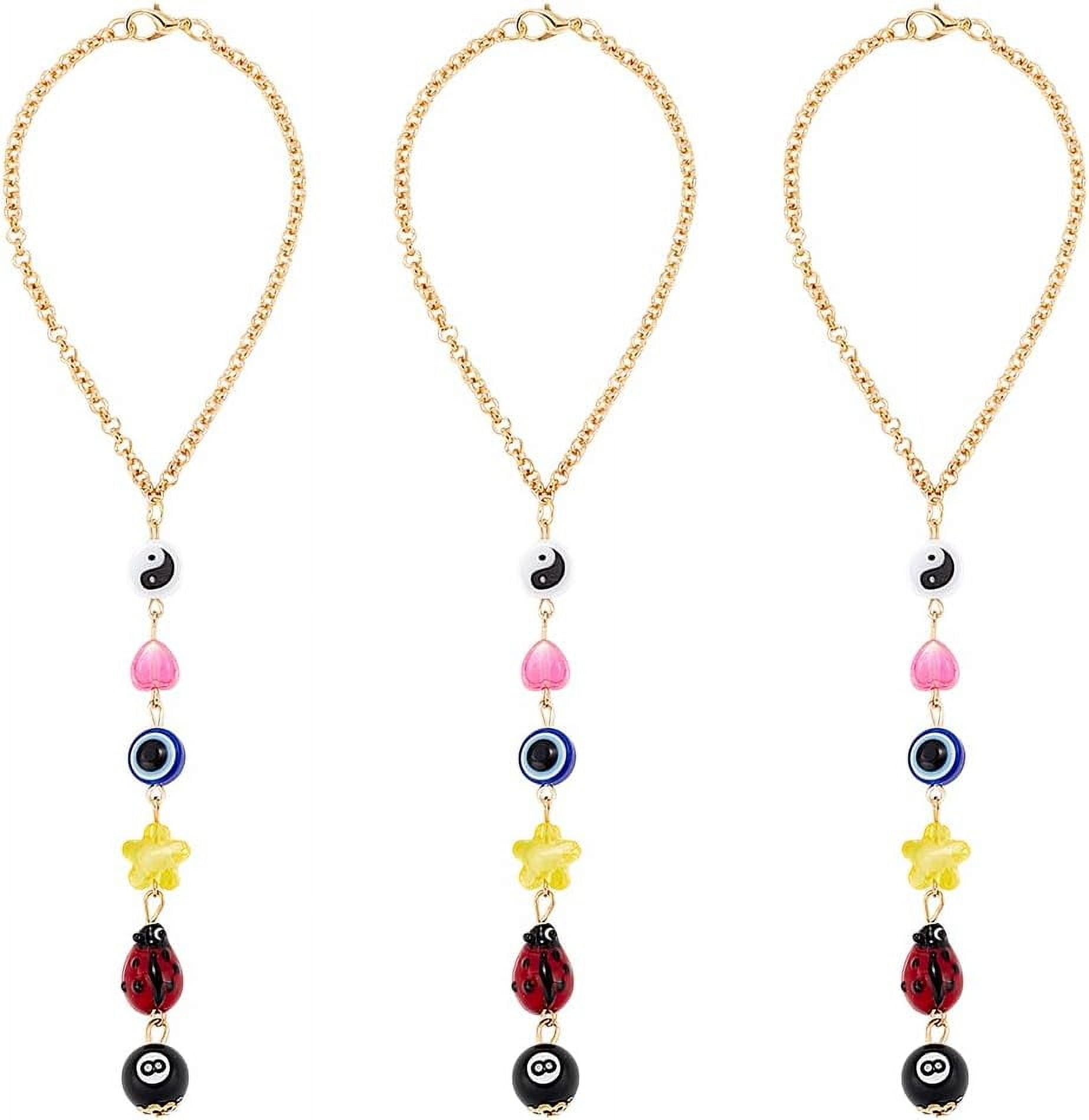 3 Pcs Car Hanging Ornament Good Luck Car Charm Yin Yang Symbol Car ...
