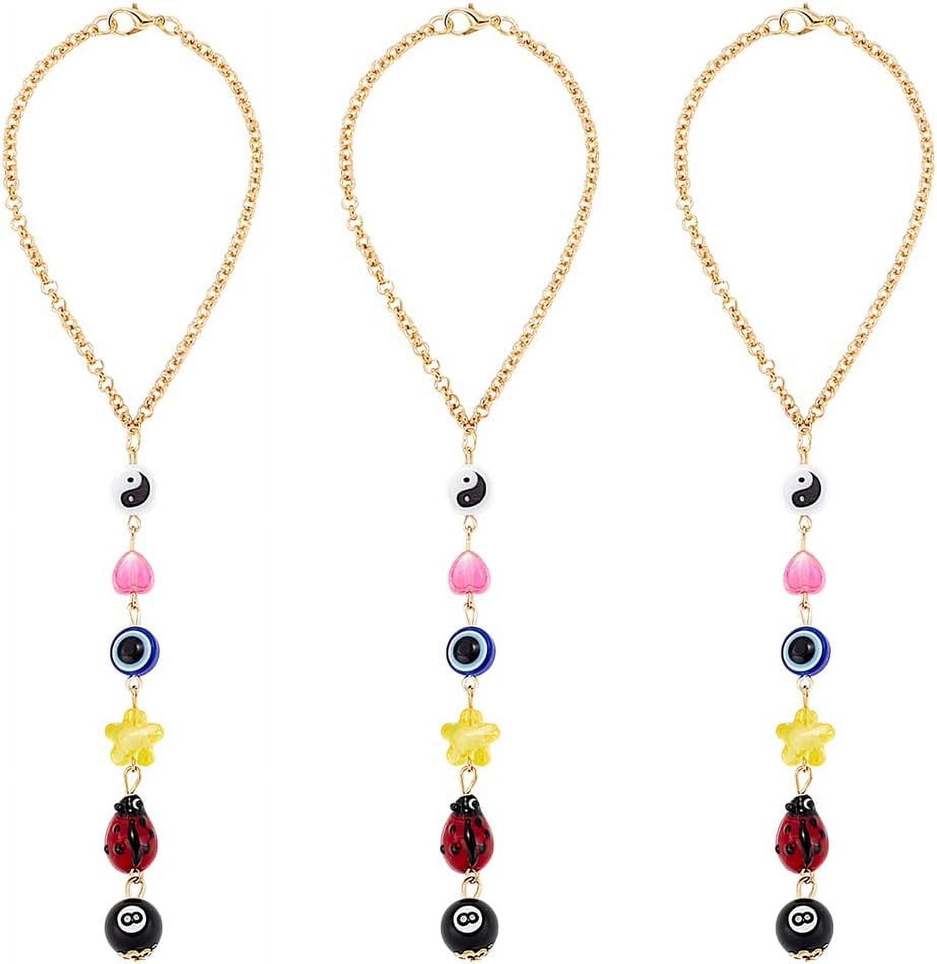 3 Pcs Car Hanging Ornament Good Luck Car Charm Yin Yang Symbol Car ...