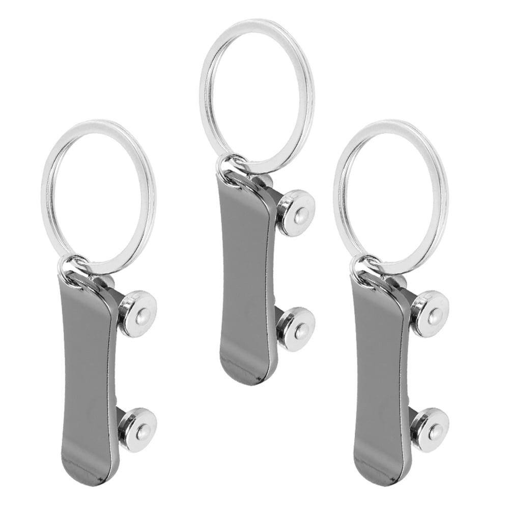 3 Pcs Key Chain Steel Skateboard Hooks Locket Keychains Black - Walmart.com