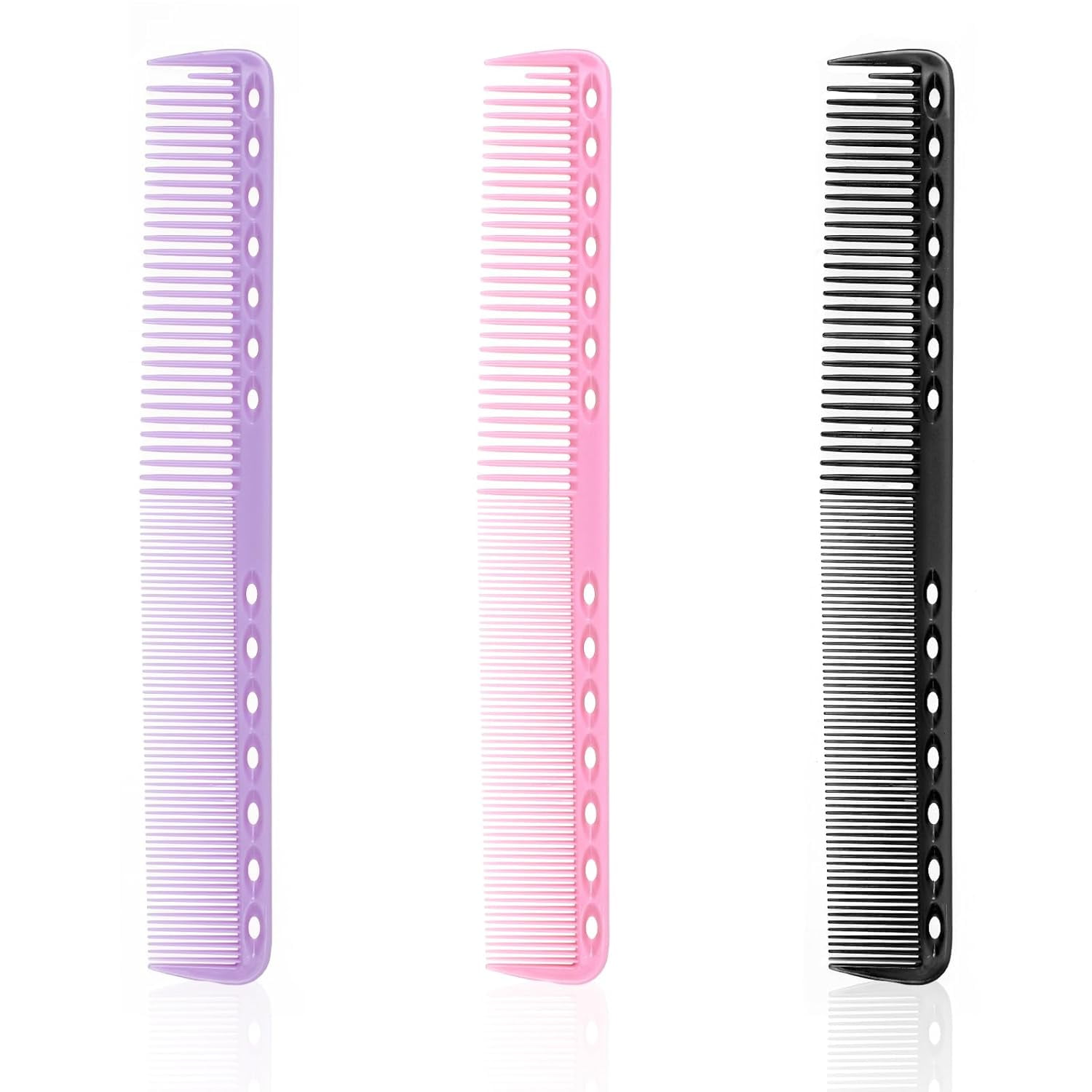 3 Pcs Carbon Fiber Cutting Combs Haircutting Combs Professional Heat Resistant Comb Barber Comb ...