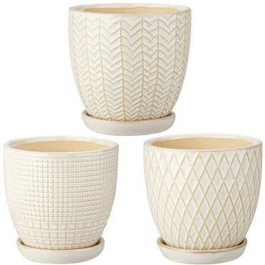 Gepege 6 Inch Ceramic Planter for Indoor Plants with Drainage Hole and ...