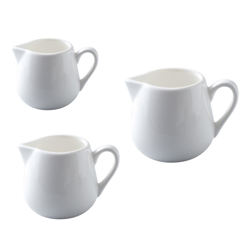 3-Piece Ceramic Mini Jugs Set for Coffee, Sauce, and Storage ...