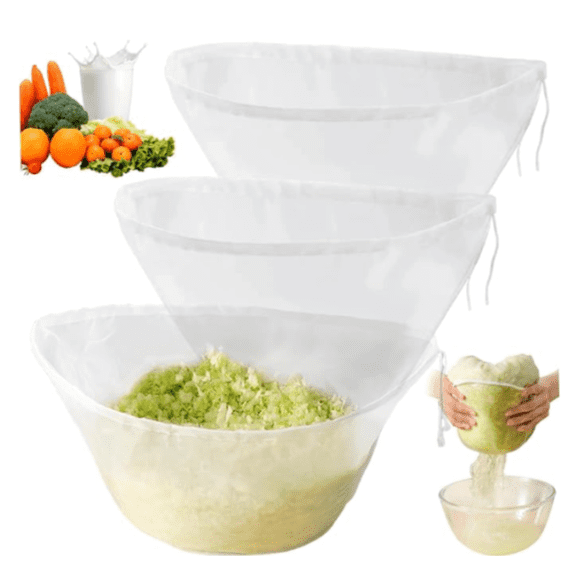 3 Pcs Cheese Cloth Bag for Straining, 2026 New Cheesecloth Bags Nut ...