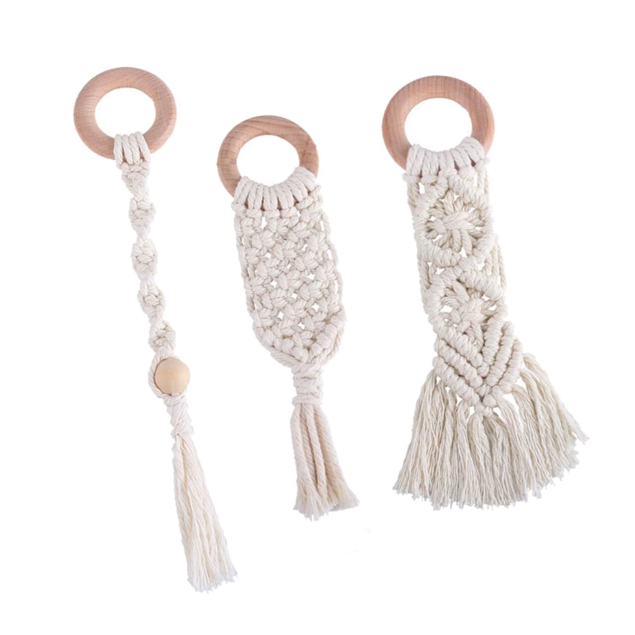 3 Pcs Chew Hand Knitted Rope Teeth Grinding Stick Ergonomic Design for ...