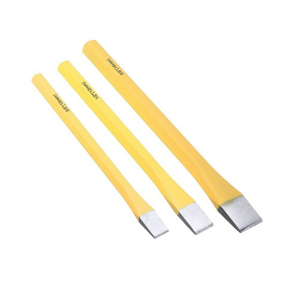 3 Pcs Chisels Set Solid Steel Flat Chisel Wood Carving Woodworking Hand ...