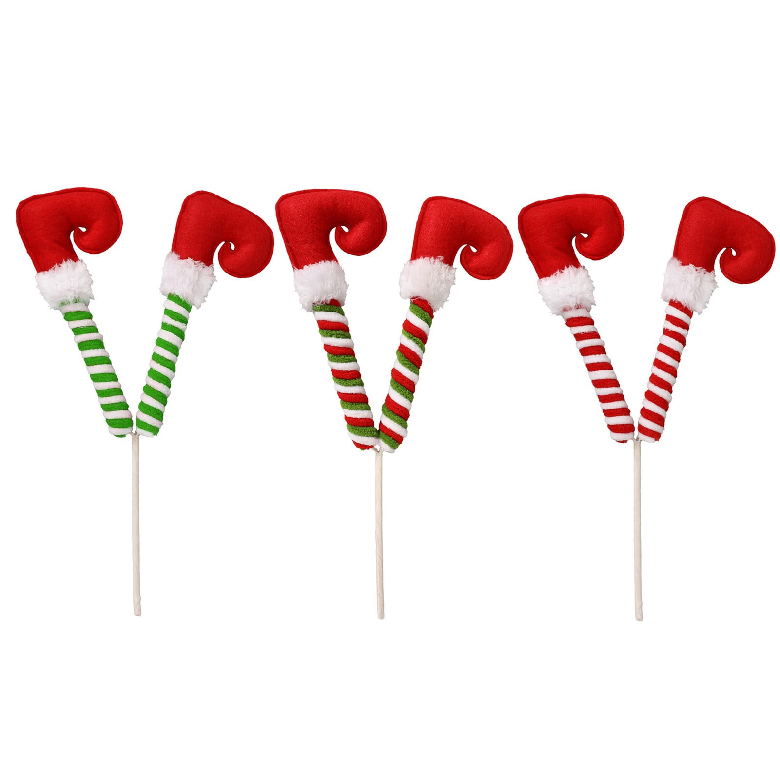 3 Pcs Christmas Elf Legs Picks- 11.8 Inch Elf Feet Tree Ornaments with ...