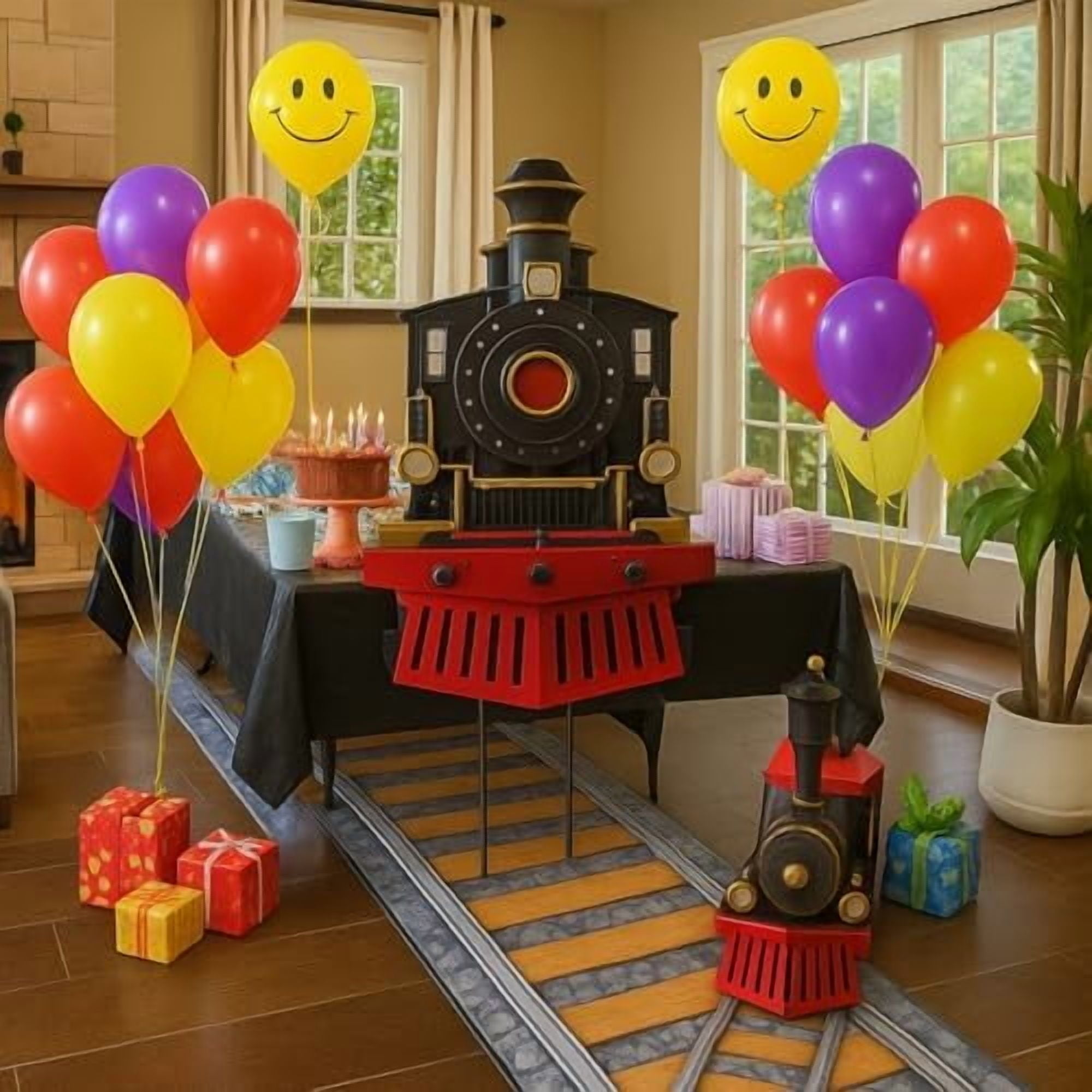 3 Pcs Christmas Express Train Decorations Includes Cardboard Prop and ...
