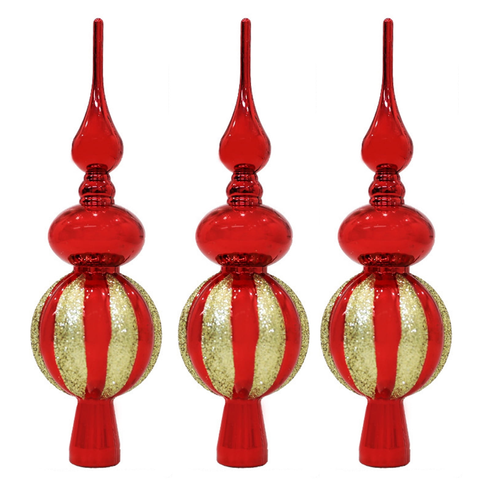 3 Pcs Christmas Tree Topper Easy Installation Tree Finial Ornaments ...