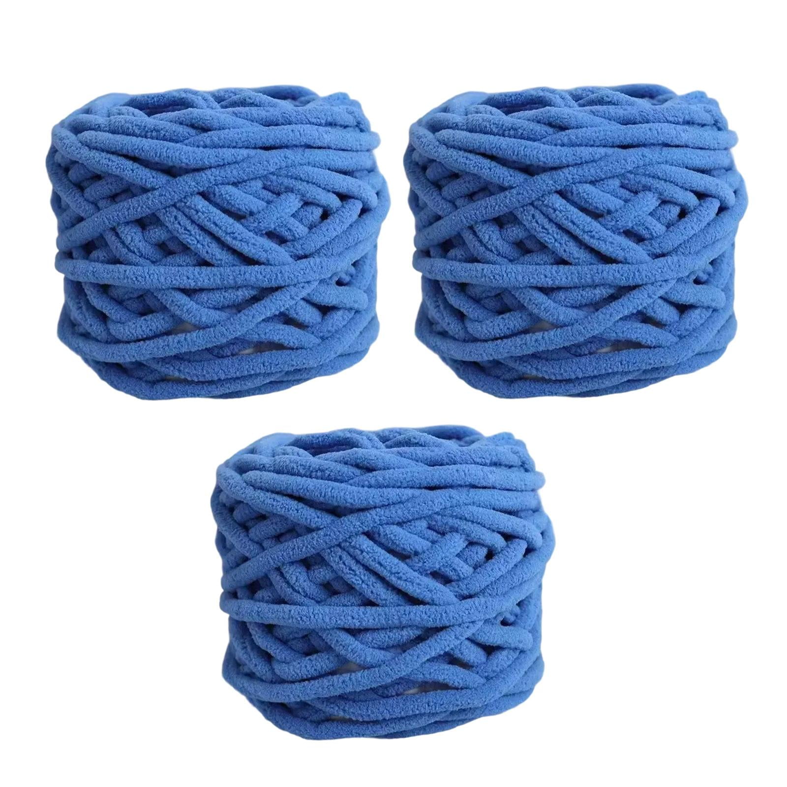 3 Pcs Chunky Chenille Yarn Bulky Giant Yarn Soft Polyester for DIY Arm ...