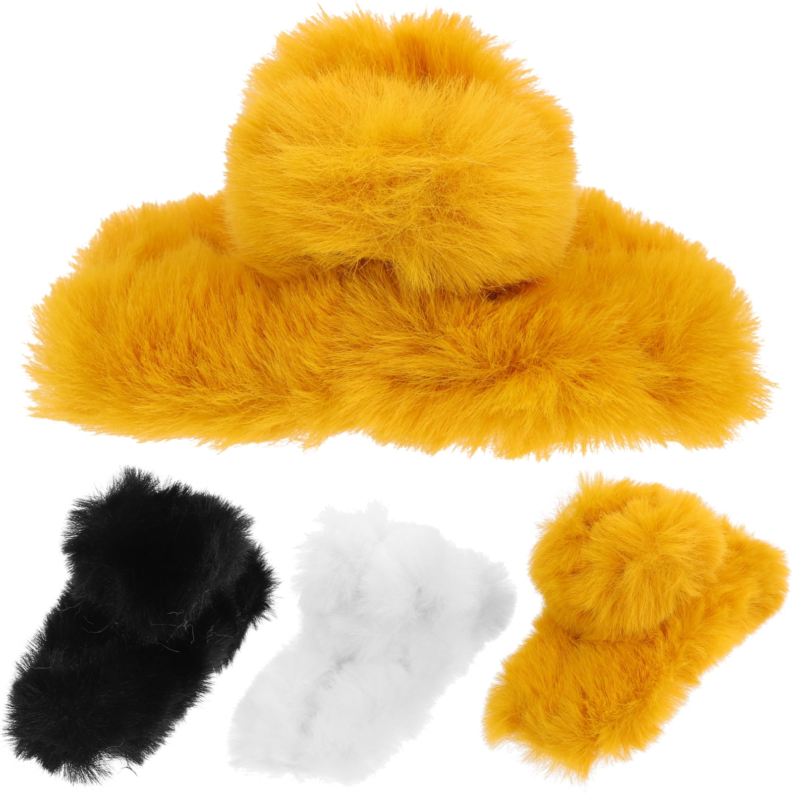 3 Pcs Claw Clips Hair Barrettes for Women Furry Jaw Clips Hairpin ...