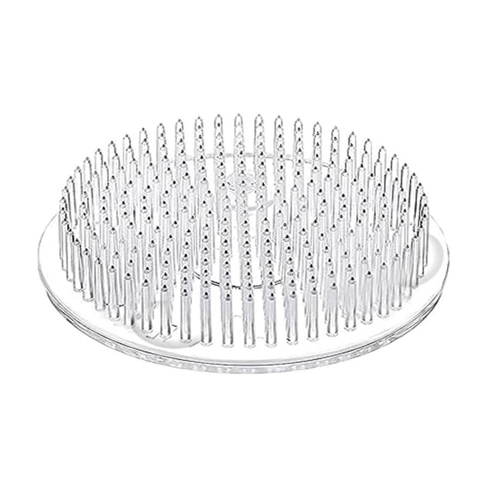 3 Pcs Clear Flower Frog with 3 Suction Cups - Plastic Transparent ...