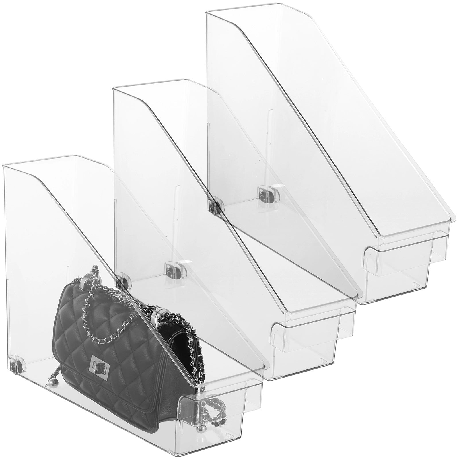 3 Pcs Clear Handbag Storage Organizers for Closet, Acrylic Purse ...