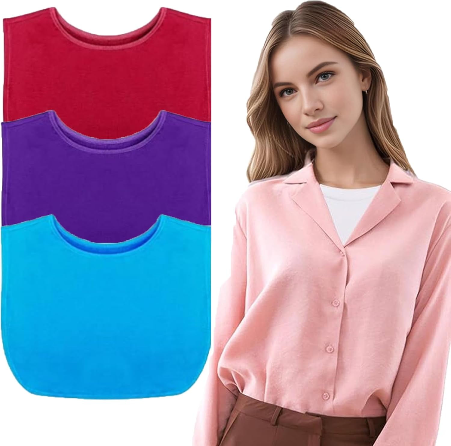 3 Pcs Cleavage Cover up for Low Neckline,Fake Collars for Women Modesty ...