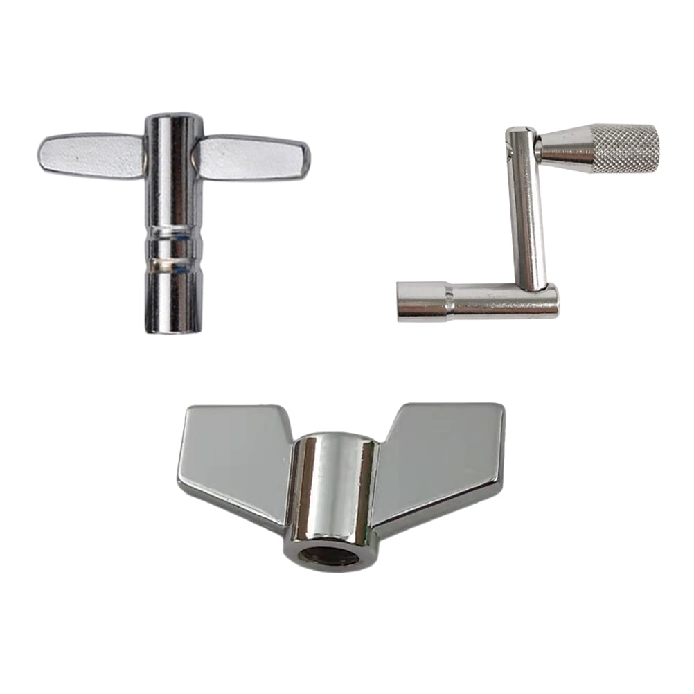 3 Pcs Clip Drum Wrench Key Bass Mallet Drumstick Keys Silver - Walmart.com
