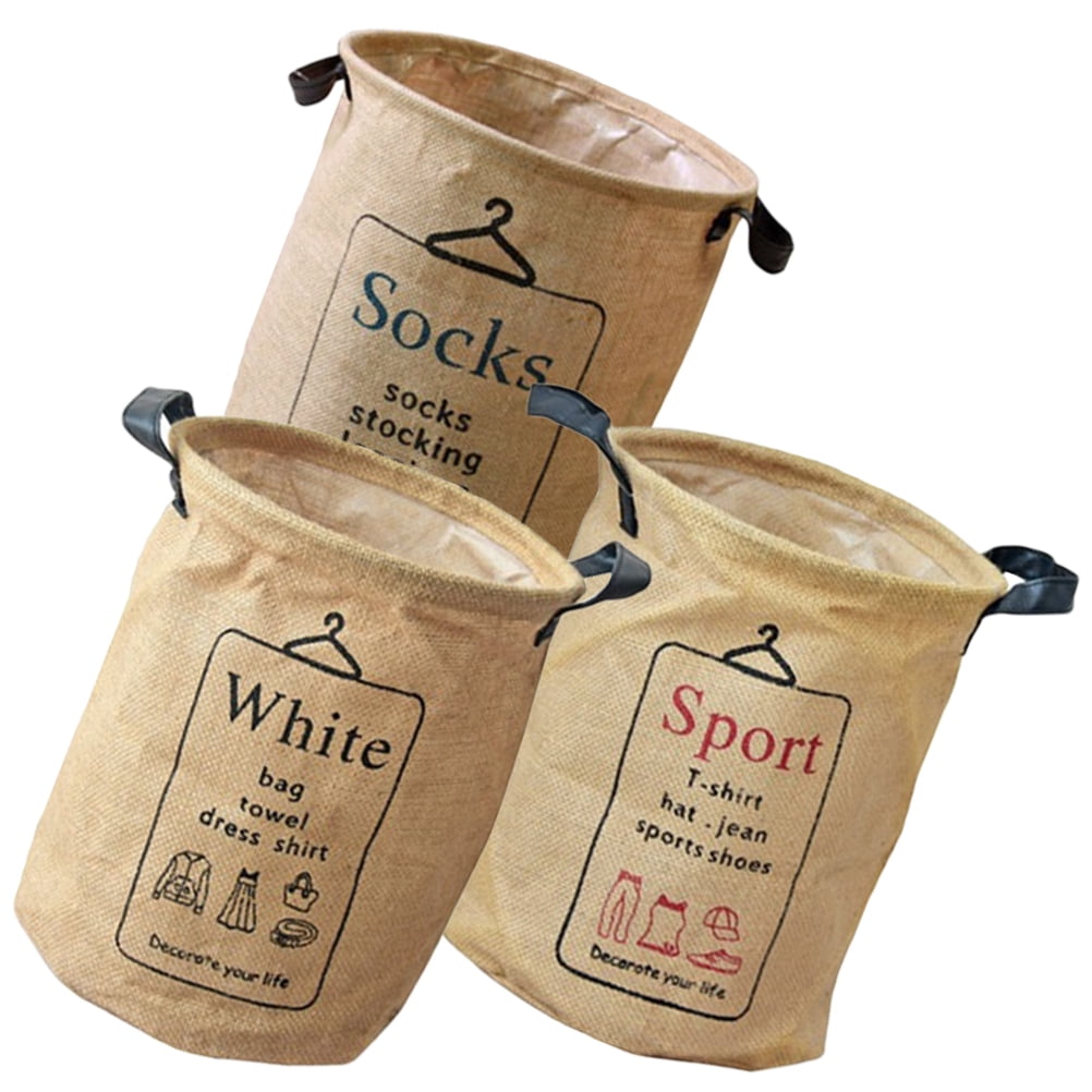 3 Pcs Clothes Sorting Bucket Foldable Laundry Basket Washing - Walmart.com