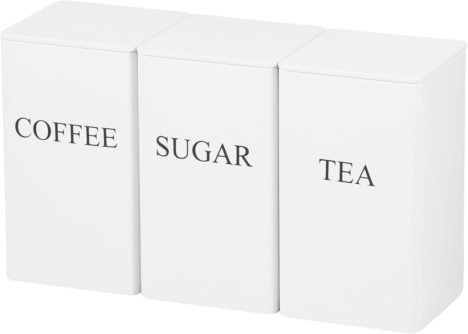 3 Pcs Coffee Tea Sugar Container Set, 1000 ml Metal Vintage Kitchen ...