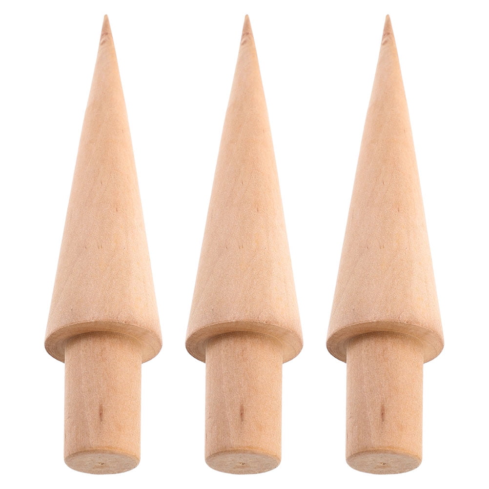 3 Pcs Cone Mold Dessert Making Mold Cone Roller Wood Mold Baking Cone ...