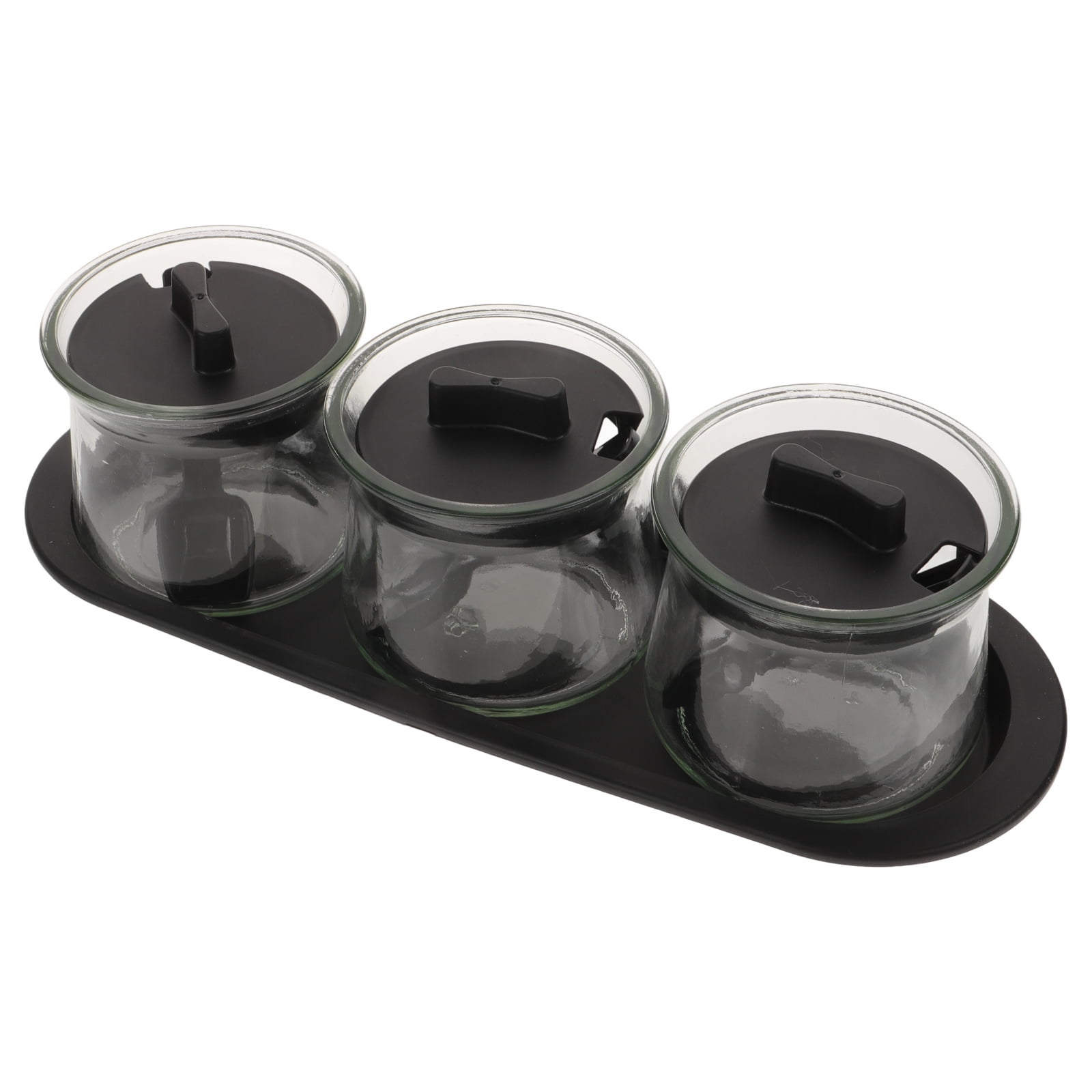 3-Piece Kitchen Spice Jar Set with Container Bottles for Condiments and ...