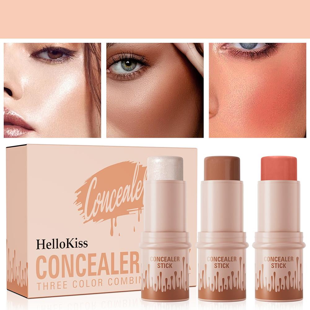 3 Pcs Contour & Highlighter & sh Sti, Contour Kit Beauty H0N7 - Walmart.com