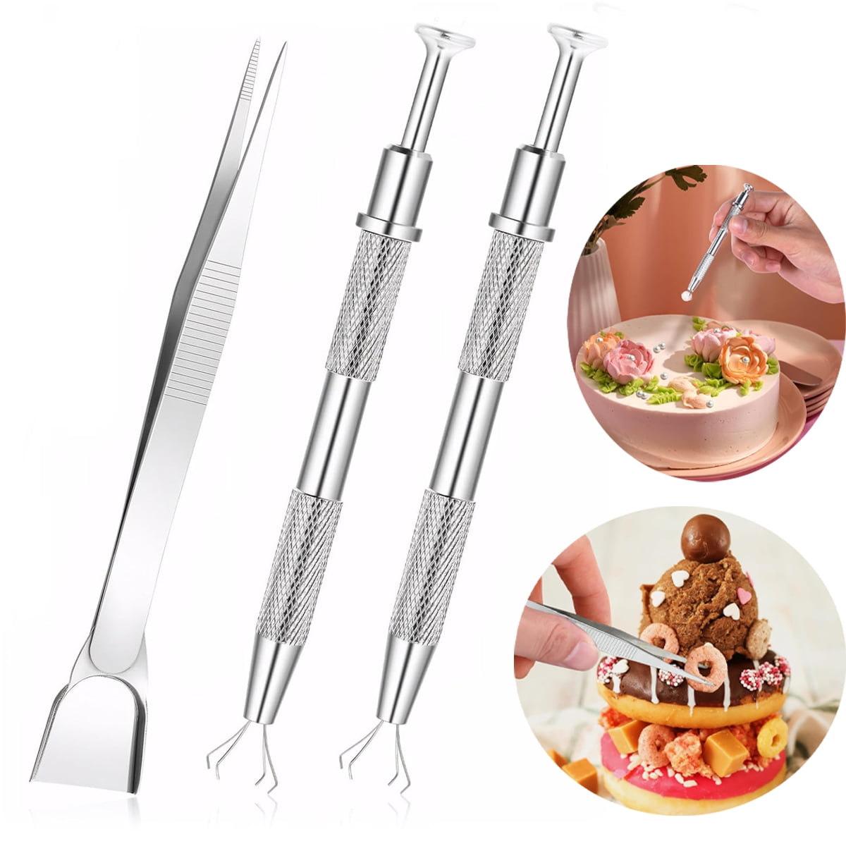 3 Pcs Cookie Decorating Tools Set,Tutuviw Pearl Sprinkles Pen Pearl ...