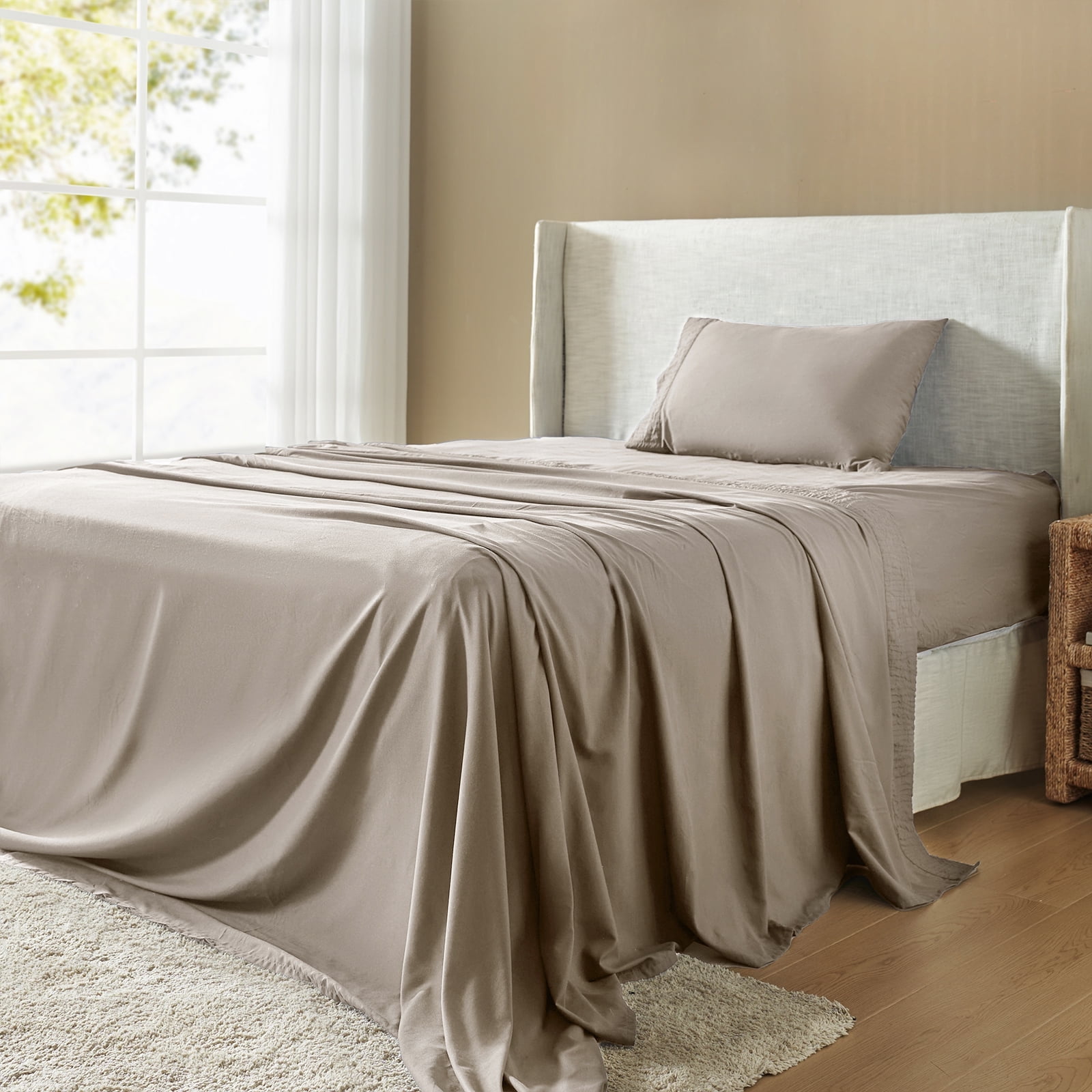 3 Pcs Cooling Bed Sheets Set with 16" Deep Pocket, Luxury Soft Twin ...