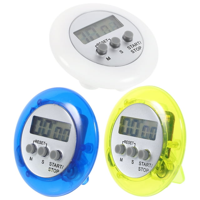 3 Pcs Countdown Electronic Timer Yellow Timer Office 6.00X6.00X1.00CM ...