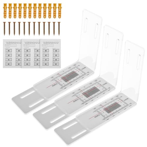 3 Pcs Crack Monitoring Record, Crack Gauge Monitor, Tell Tale Corner ...