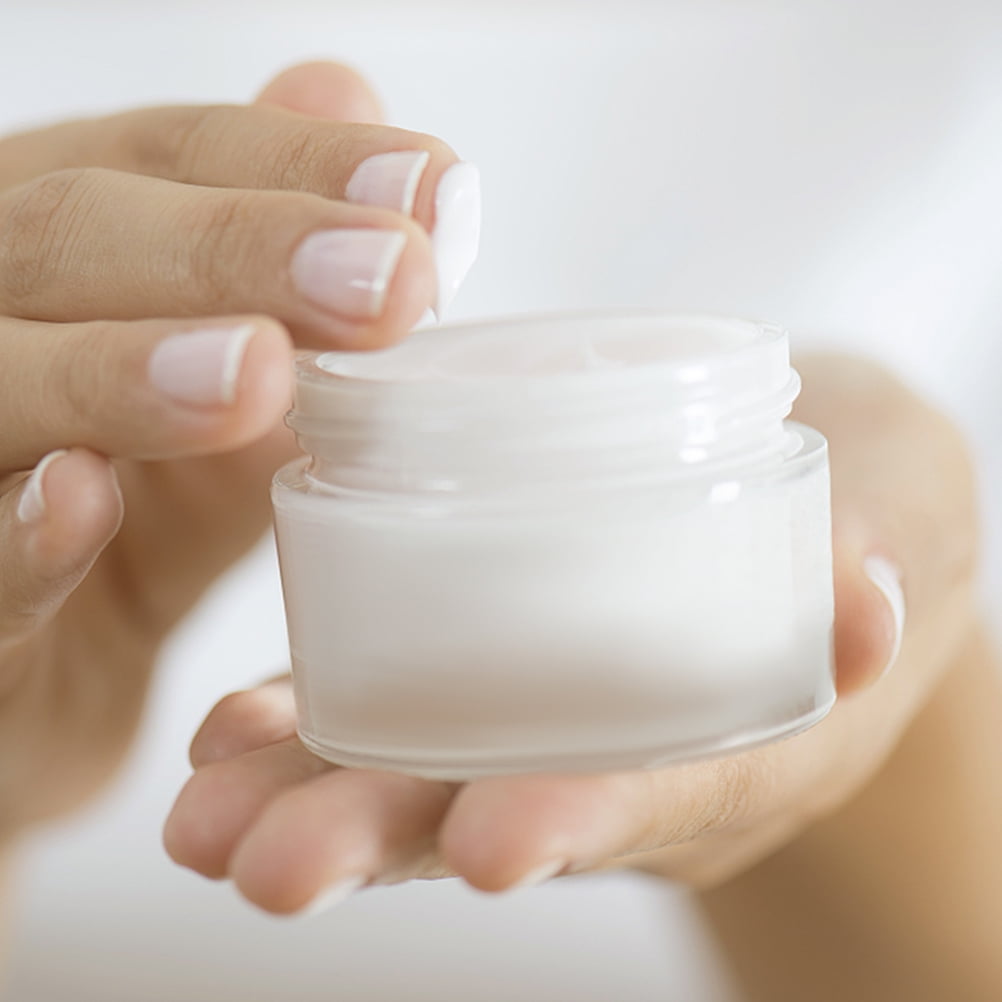 3Pcs Small Glass Face Cream Bottles Empty Cosmetic Storage Jars ...