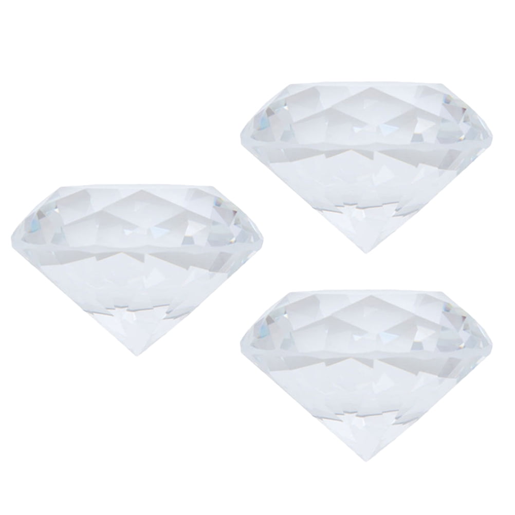 3 Pcs Crystal Decorations for Home Glittering Diamond Man-made Crystal ...
