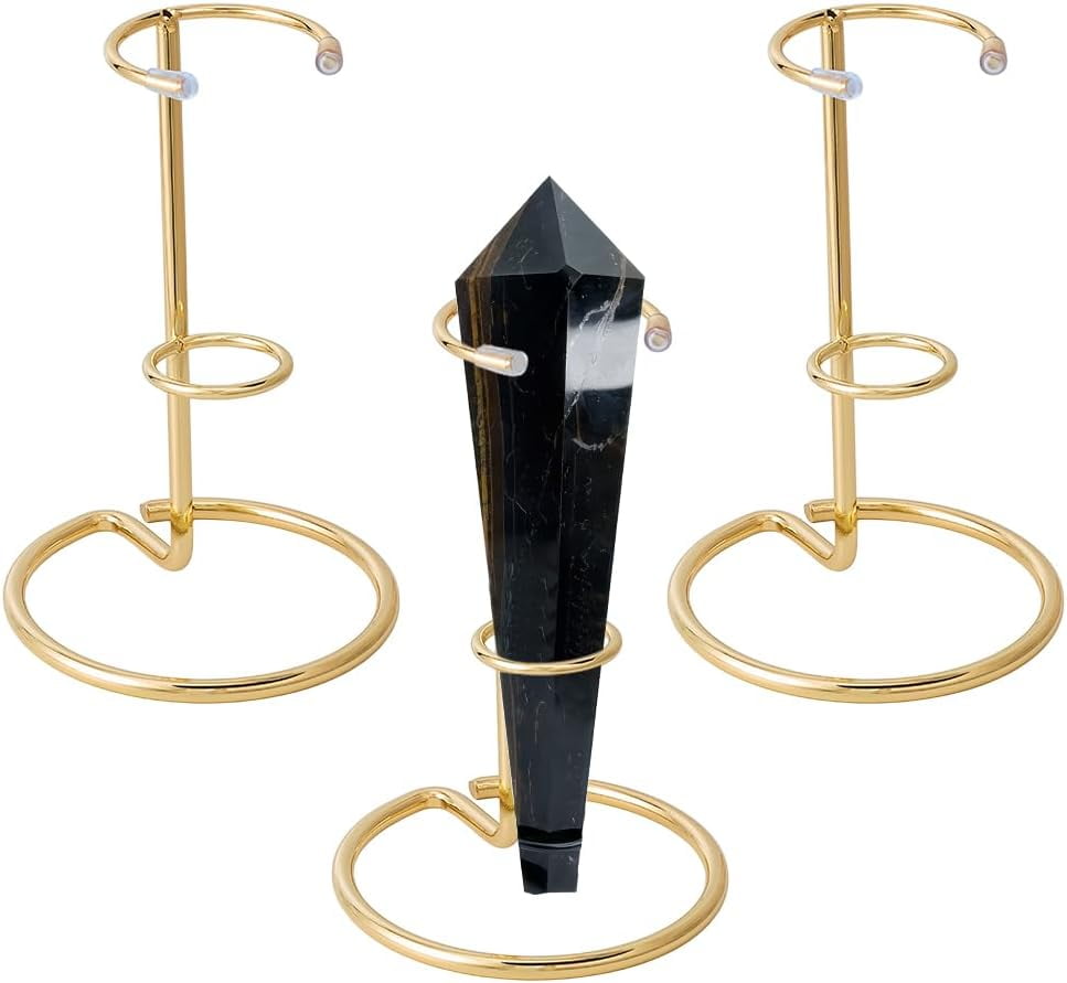 3 Pcs Crystal Wand Display Stand Rock Display Stands Iron Arms Display ...